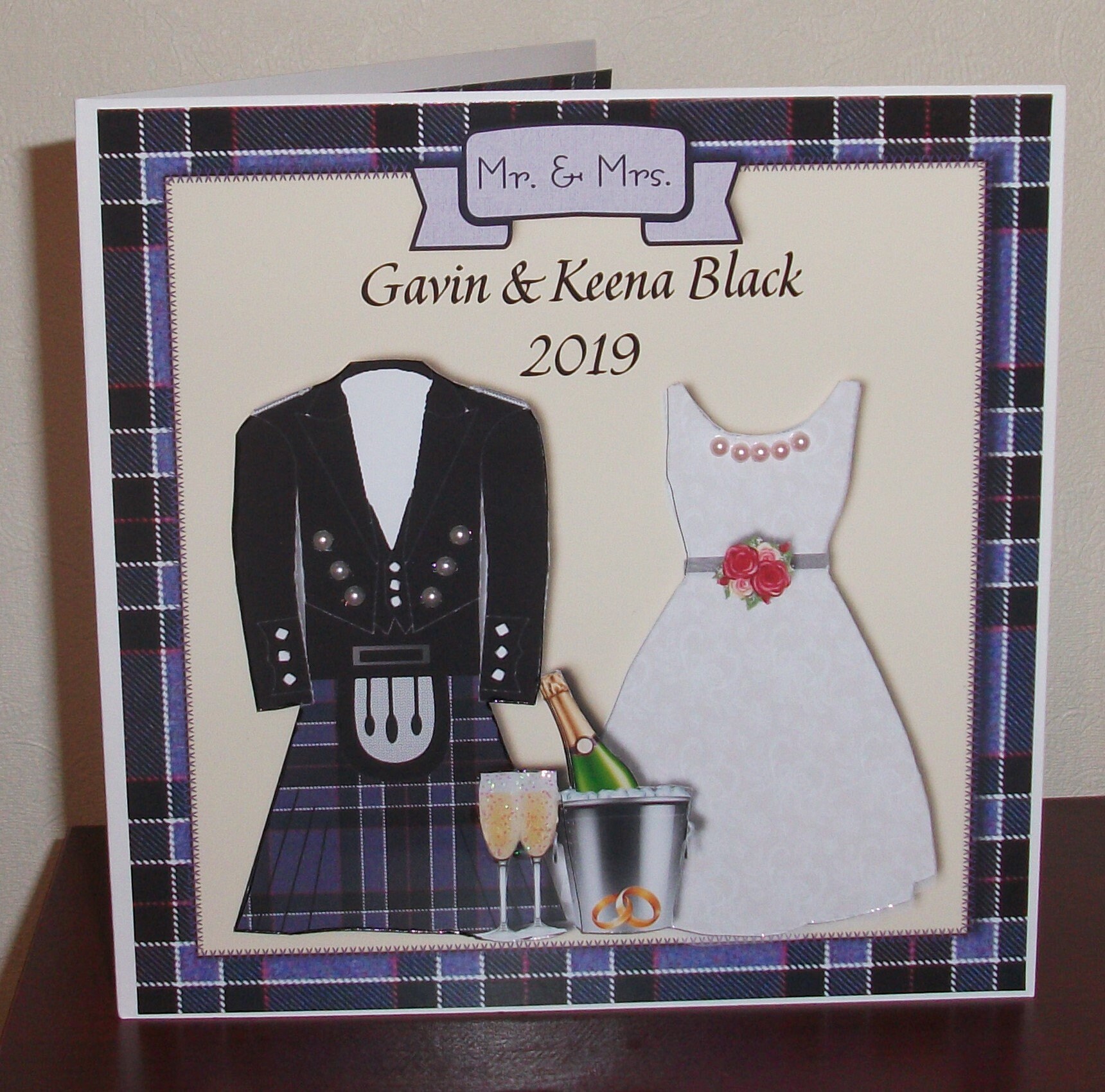 Scottish Wedding cardsPersonalised Scottish Wedding card | Etsy