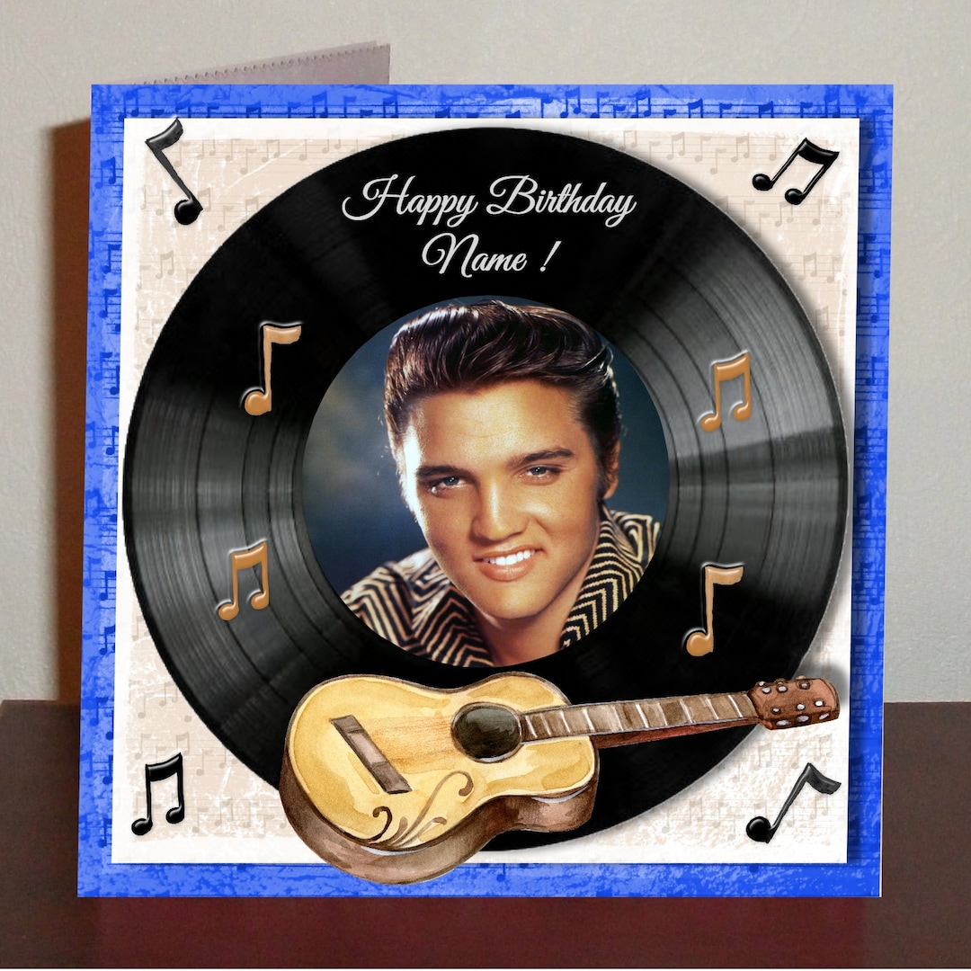 Elvis Themed Birthday Card, Happy Birthday Card, Male or Female Card ...