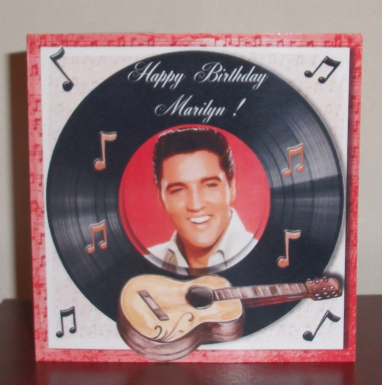 Elvis themed birthday card Happy Birthday Card Male or | Etsy