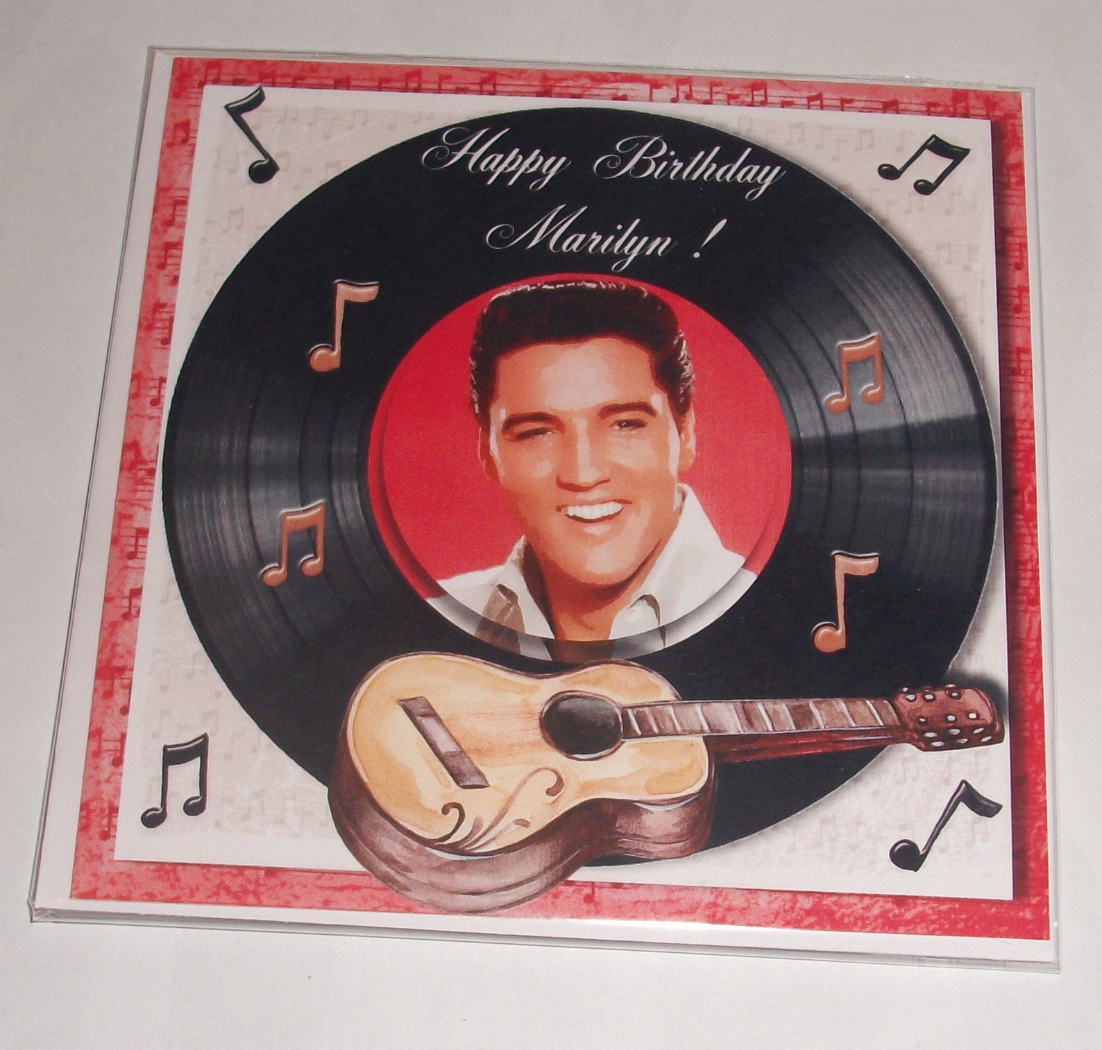 Elvis themed birthday card Happy Birthday Card Male or | Etsy