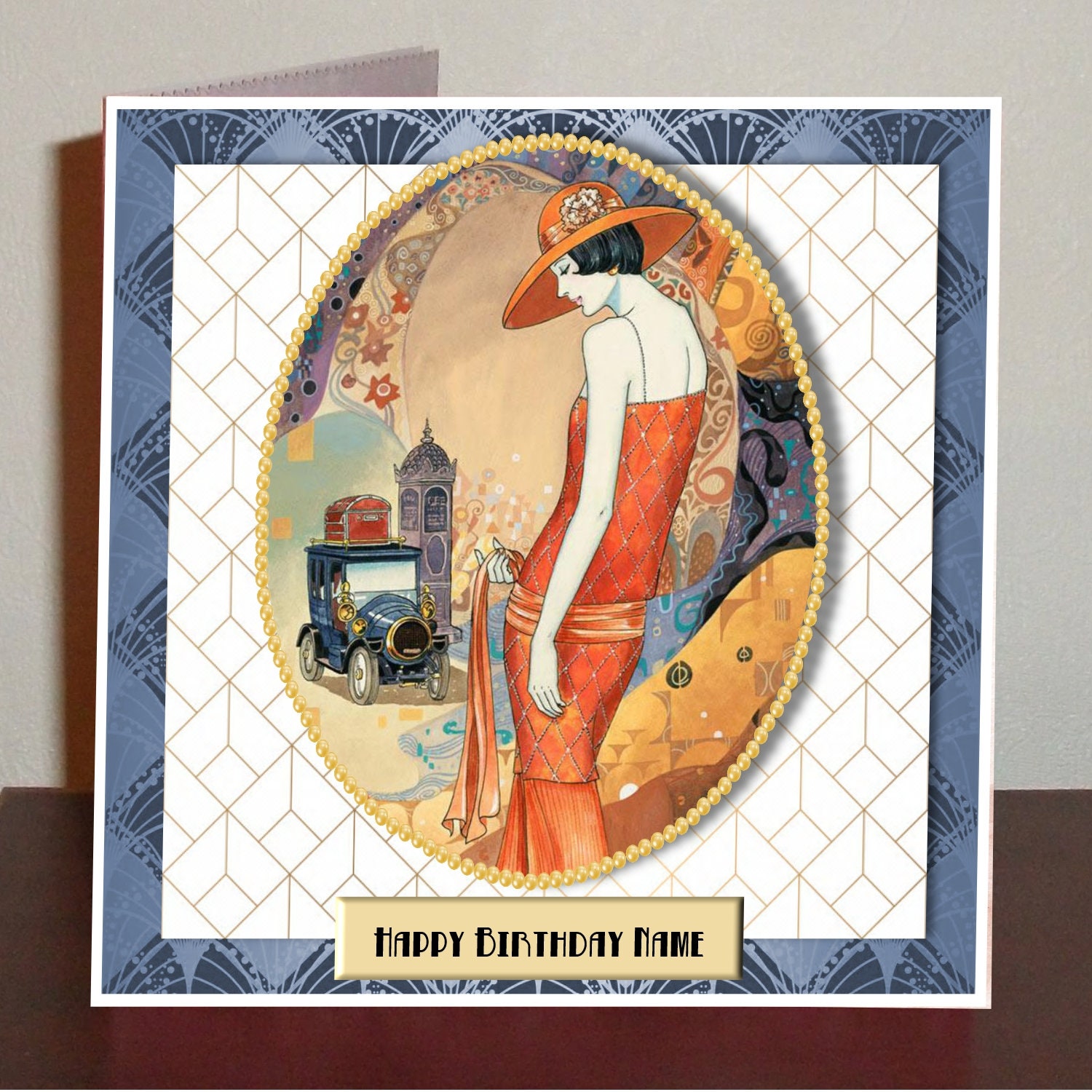 Art Deco Female Birthday Cards Etsy Uk