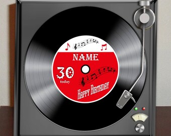 Record Birthday Card | Etsy