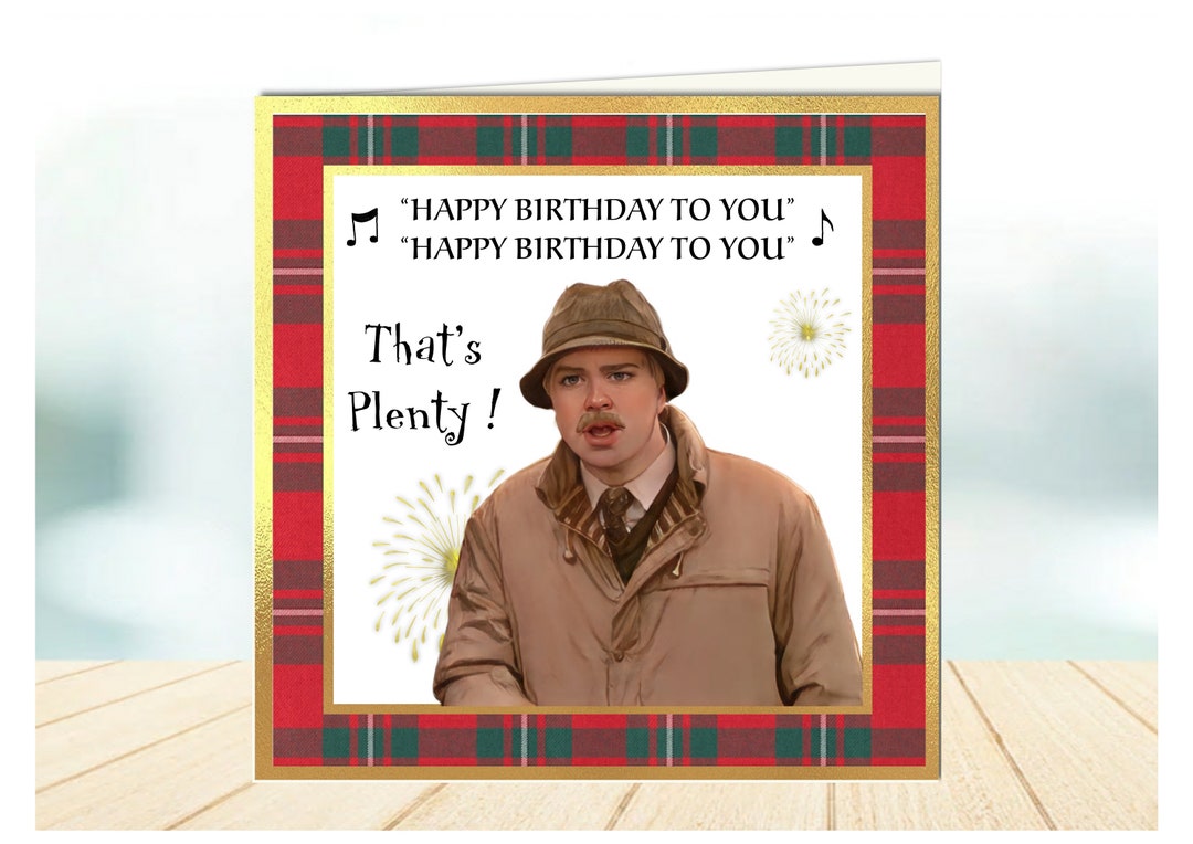 Funny Cartoon Victor Still Game Birthday Card, Scottish Card, Tartan ...