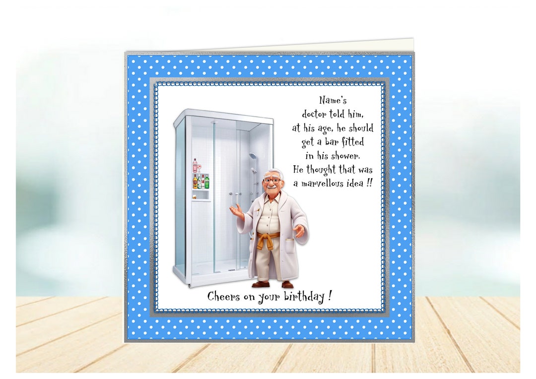 Funny 3D Cartoon Male Birthday Card Older Male Card Funny - Etsy UK
