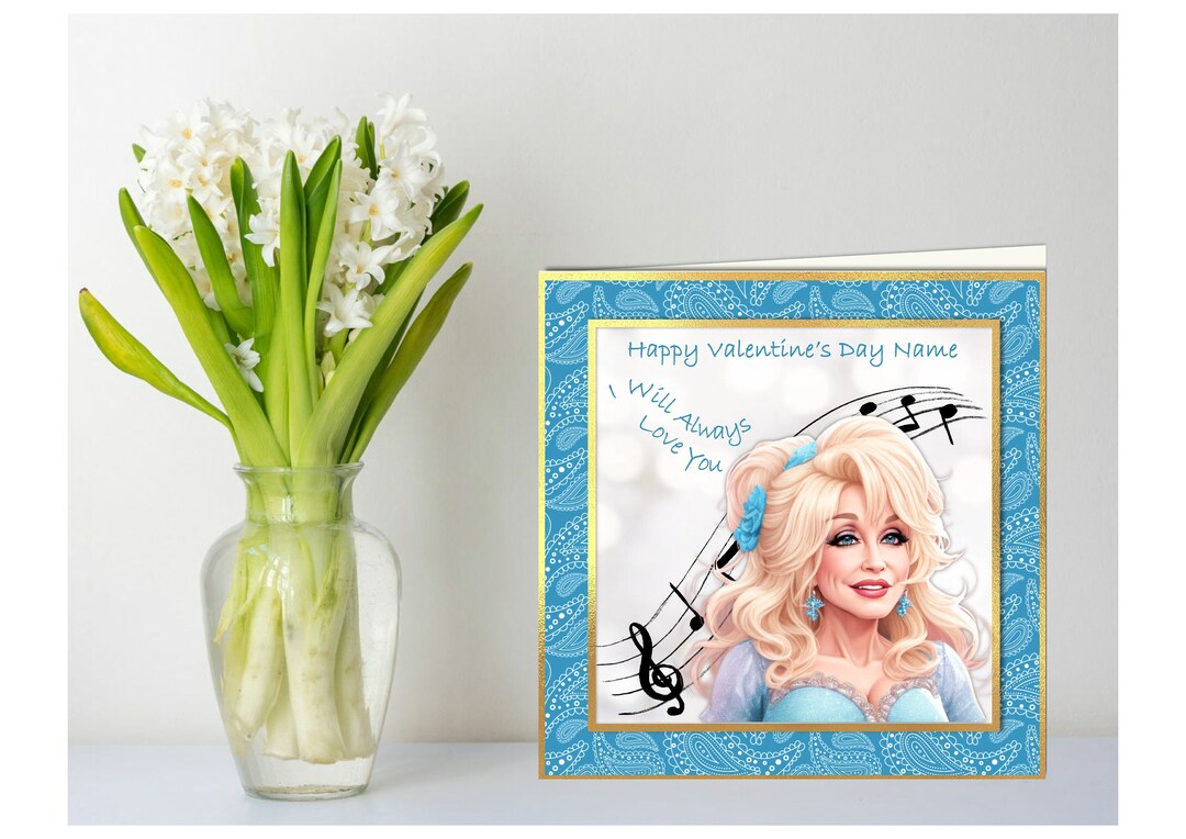 Dolly Parton Themed Valentine's Day Card, Male or Female Card, Music ...