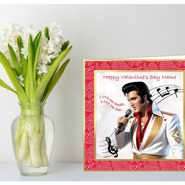 Elvis Valentine Card - Etsy