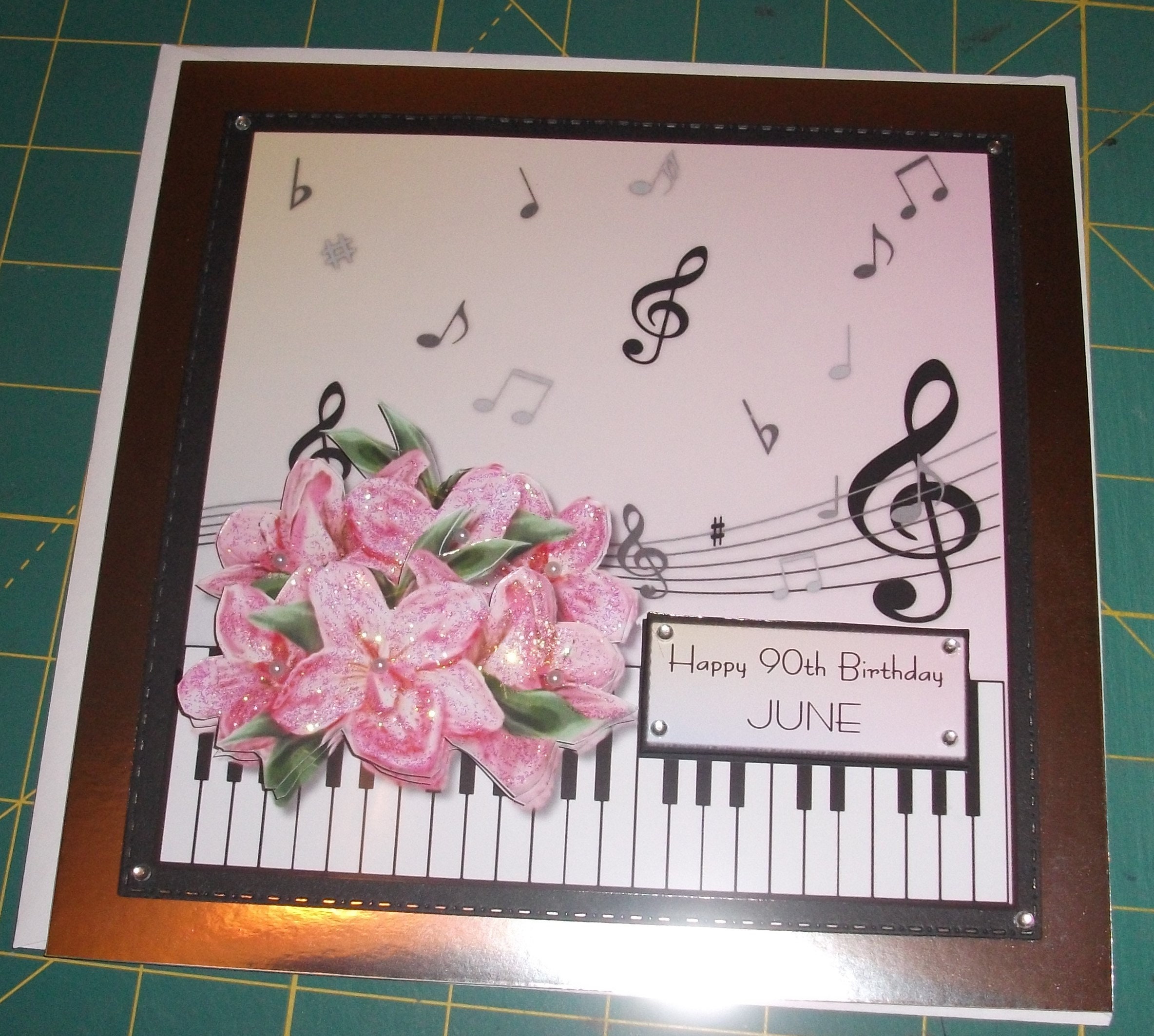 Music lover birthday card with piano keys musical notes and | Etsy