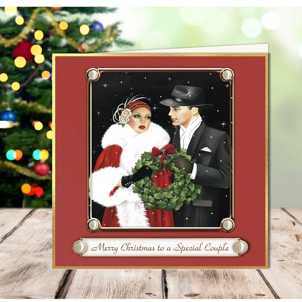 Couple Christmas Card - Etsy
