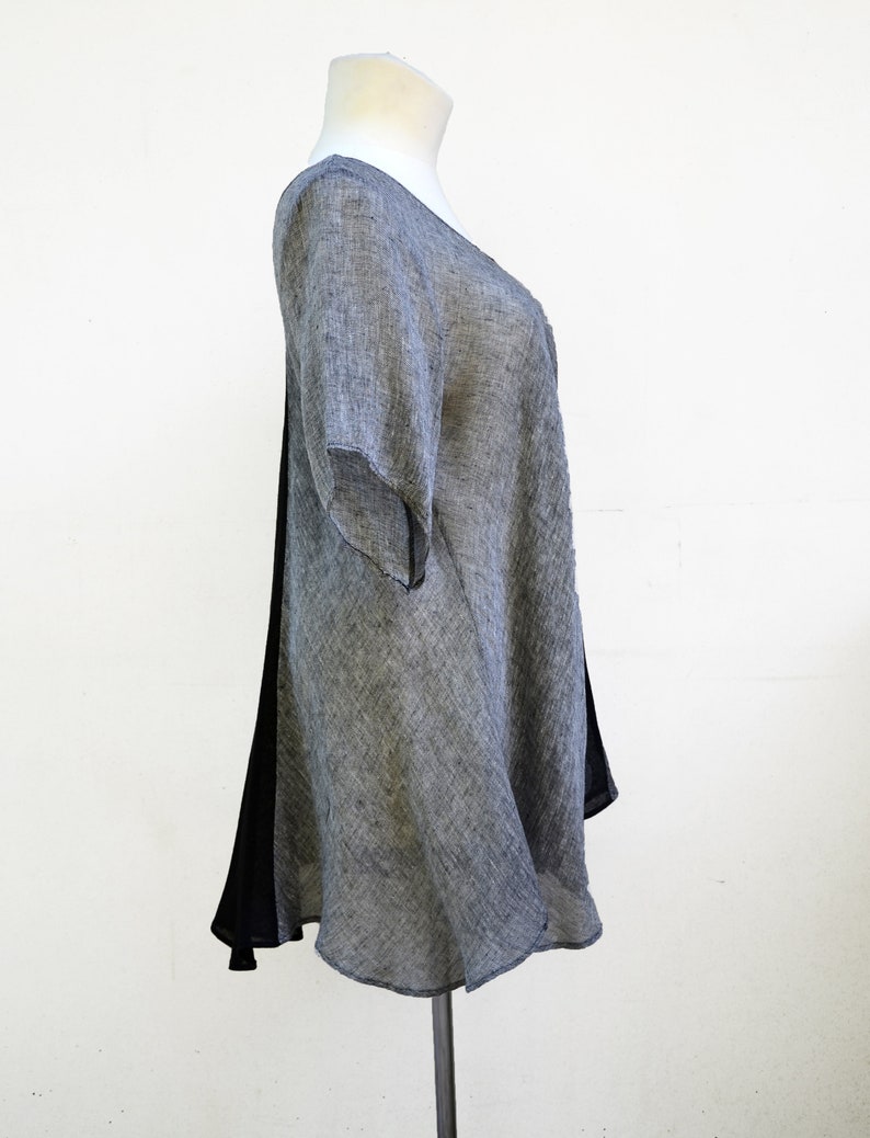Plus Size LINEN Tunic XL Extra Large Hemp Flax Unique Tank - Etsy