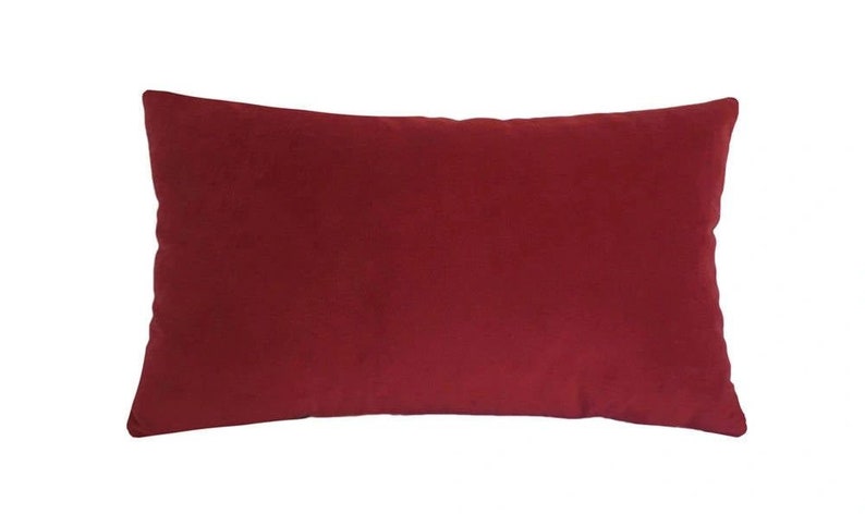 Red Velvet Suede Decorative Throw Pillow Cover / Pillow Case / Cushion ...