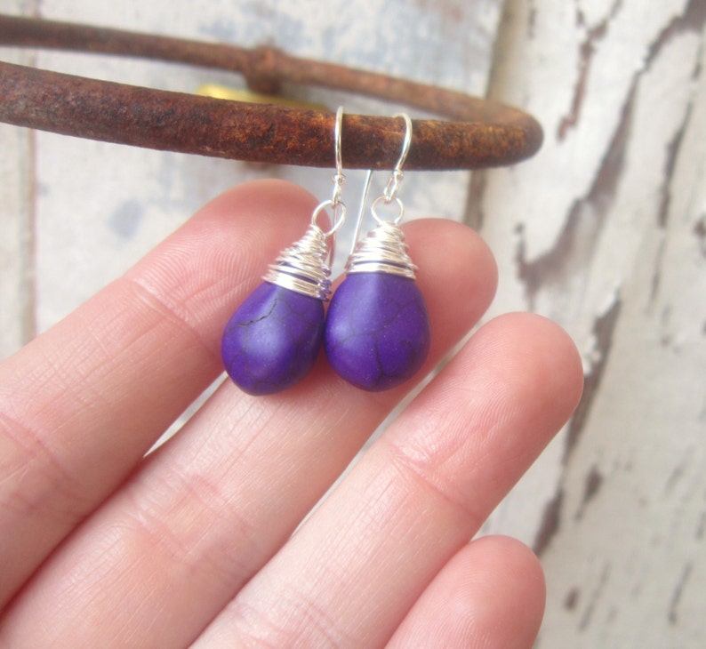 Set of 3 Earrings. Choice of Color Dangle Earrings. Colorful Wire ...