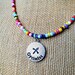 Colorful Beaded Choker With Zodiac Pendant. Multi Color Zodiac Necklace ...