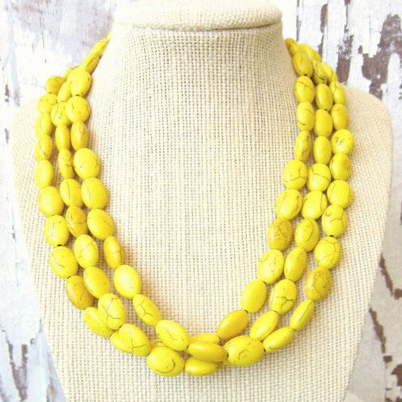 Yellow Necklace - Etsy
