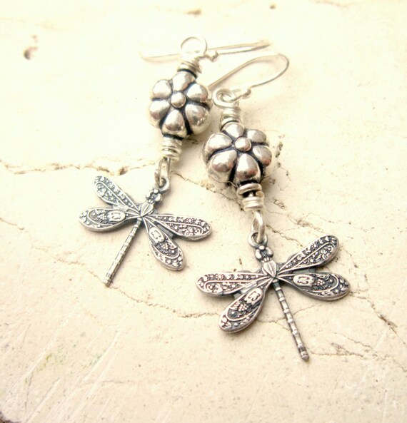 Dragonfly dangle earrings store