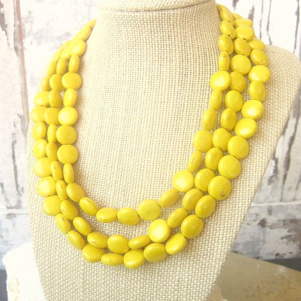 Yellow Necklace - Etsy