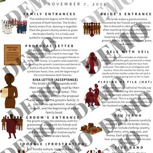 Yoruba Wedding Program Template | Editable Canva, Nigerian Wedding ...