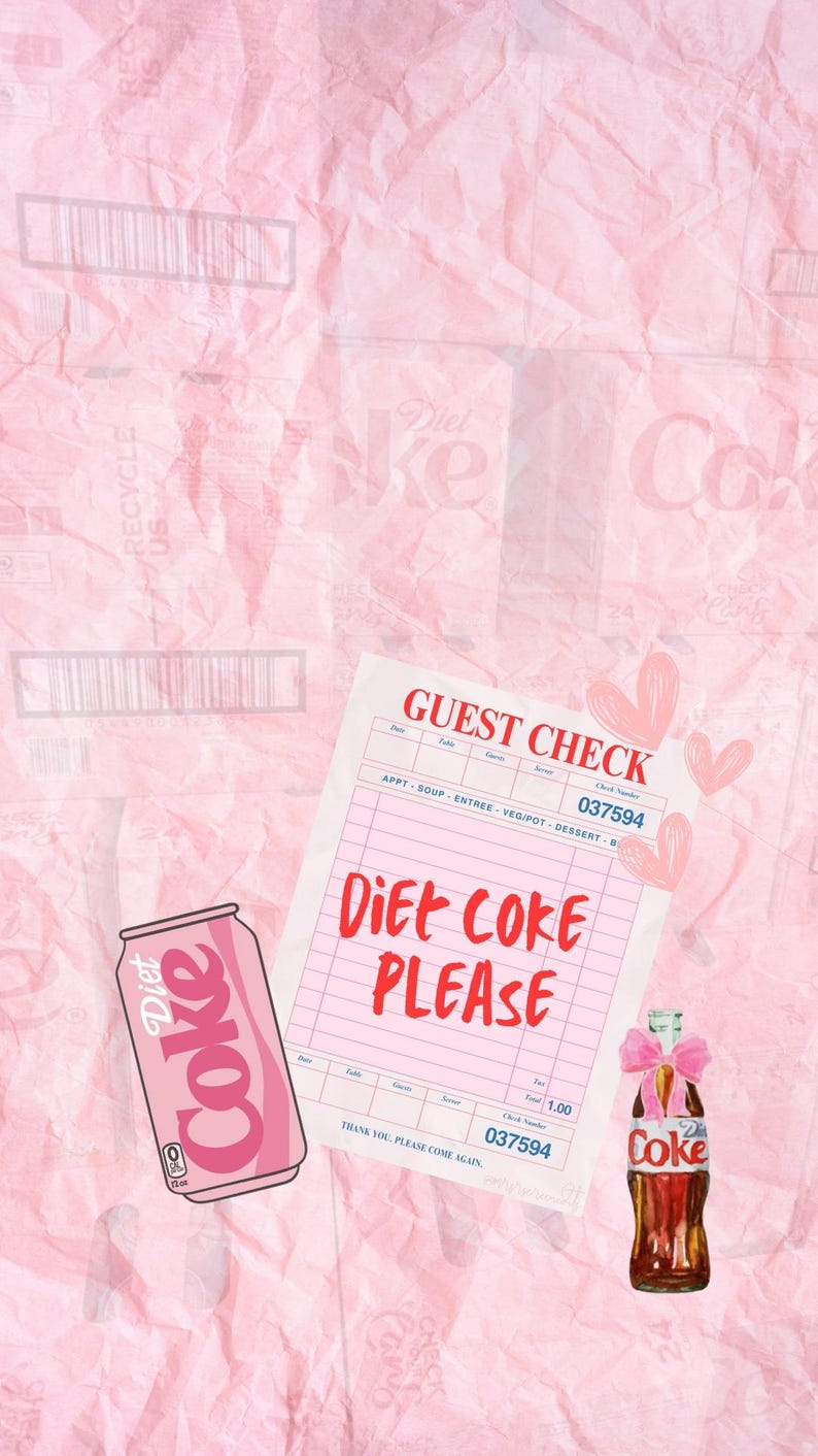 Pink Diet Coke Collage Phone Wallpaper - Etsy