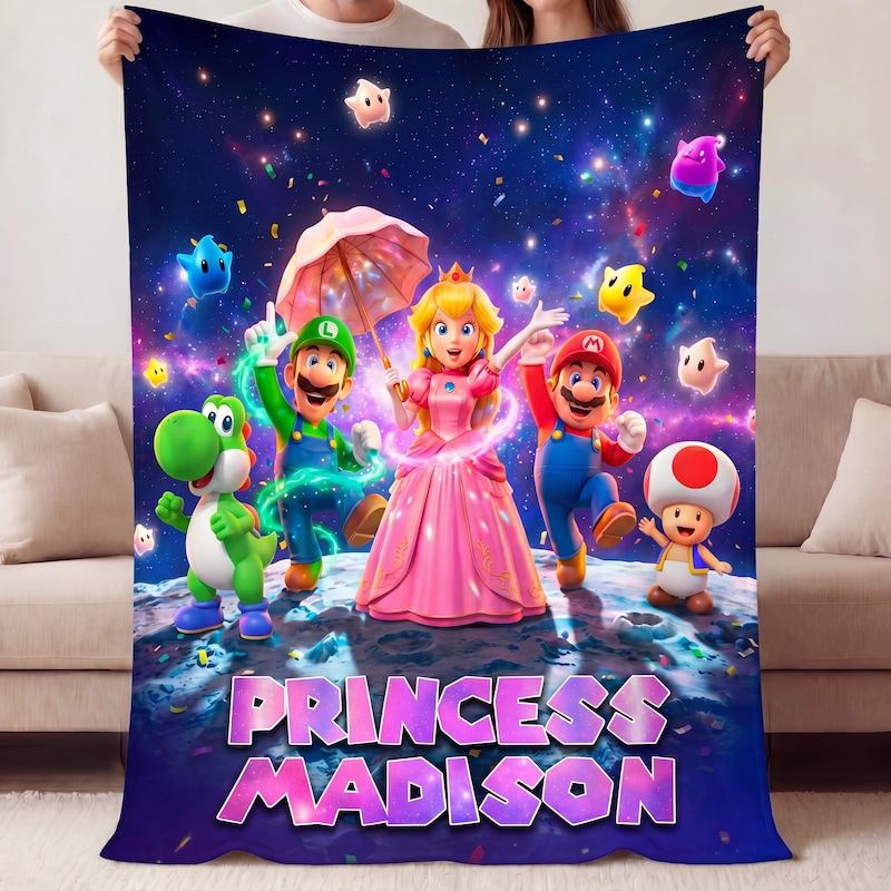 Luigi Super Mario Blanket - Etsy
