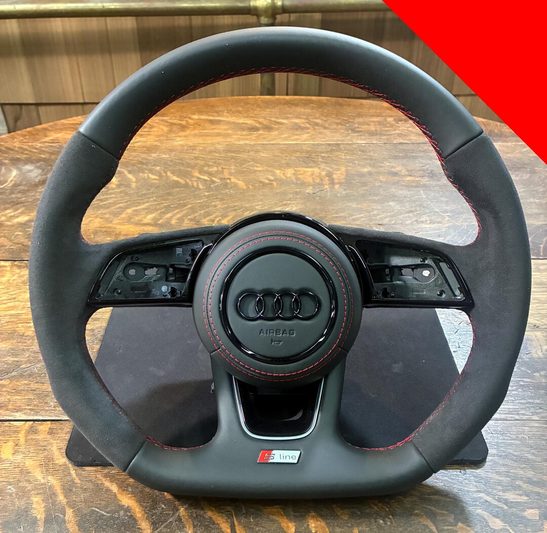 Audi B9 C8 8Y Flat Bottom Steering Wheel RS3 RS4 RS5 RS6 RS7 Alcantara ...