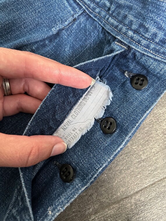 1940s WAVES jeans . vintage WWII denim pants . 24-25 … - Gem