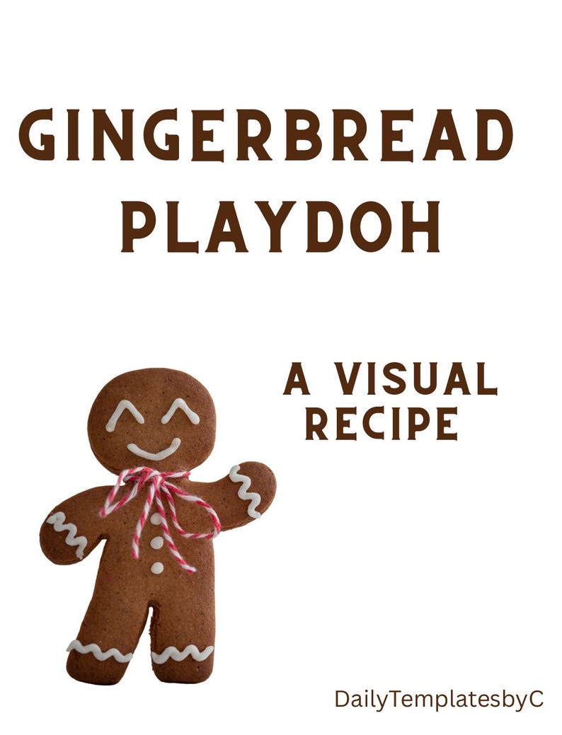 Visual Gingerbread Playdoh Recipe - Etsy