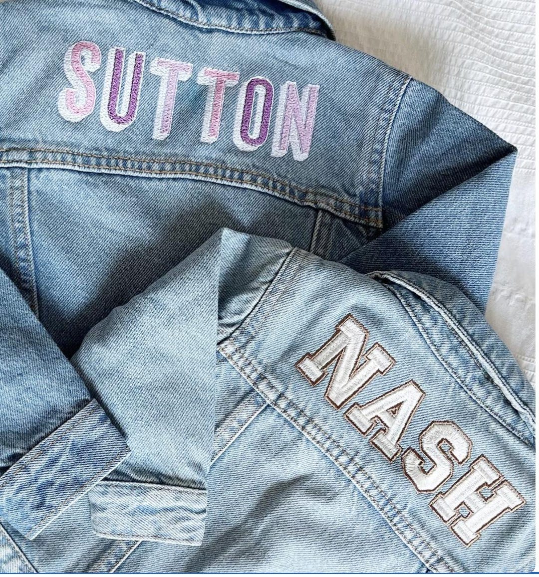 Custom Embroidered Denim Jacket: Bridal, Kids & Toddler - Etsy
