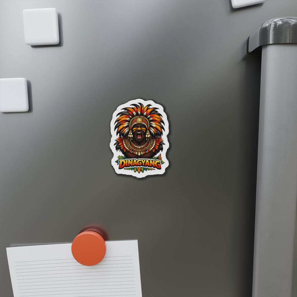 Dinagyang Festival Headdress Die-cut Magnet | Colorful Tribal Mask ...