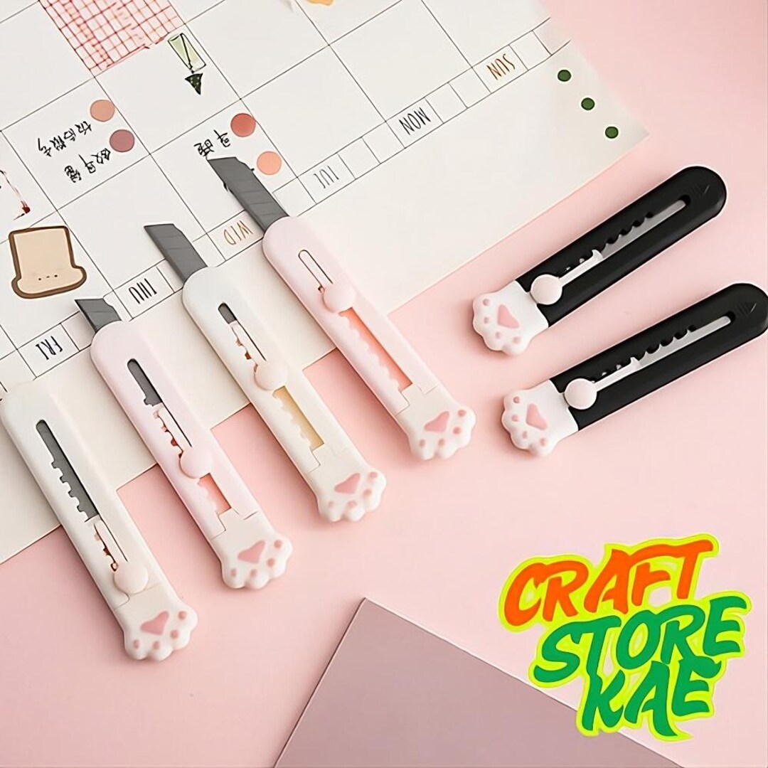 Kawaii Cat Paw Craft Knife, Cute Mini Cutter for Scrapbooking ...