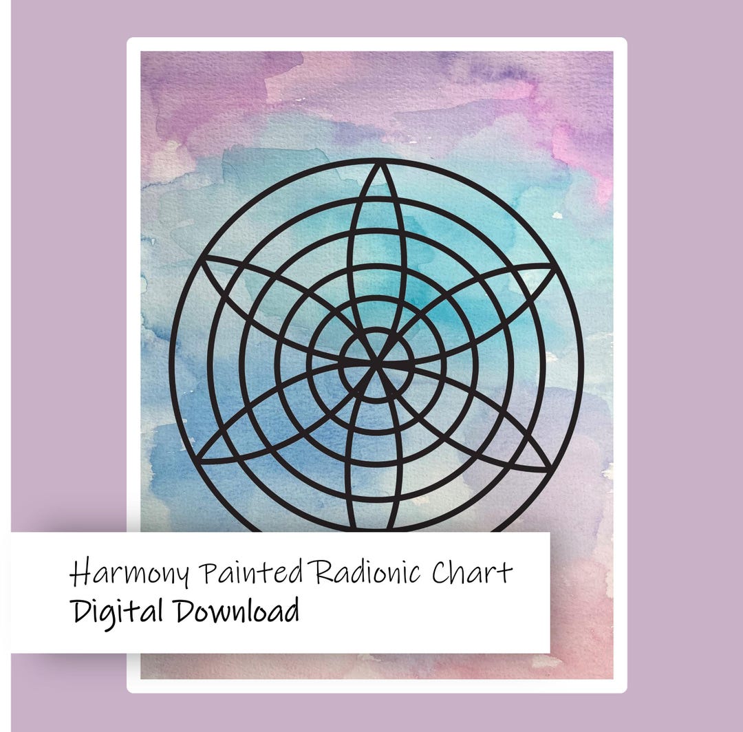 Harmony Radionic Chart Wall Art, Grafico Harmonia Radiesthesia, Sacred ...