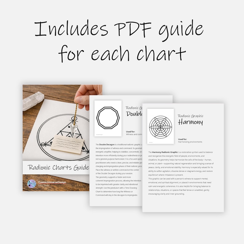 34 Radionic Charts Bundle PDF Ready to Print + Guide + Bonus ...