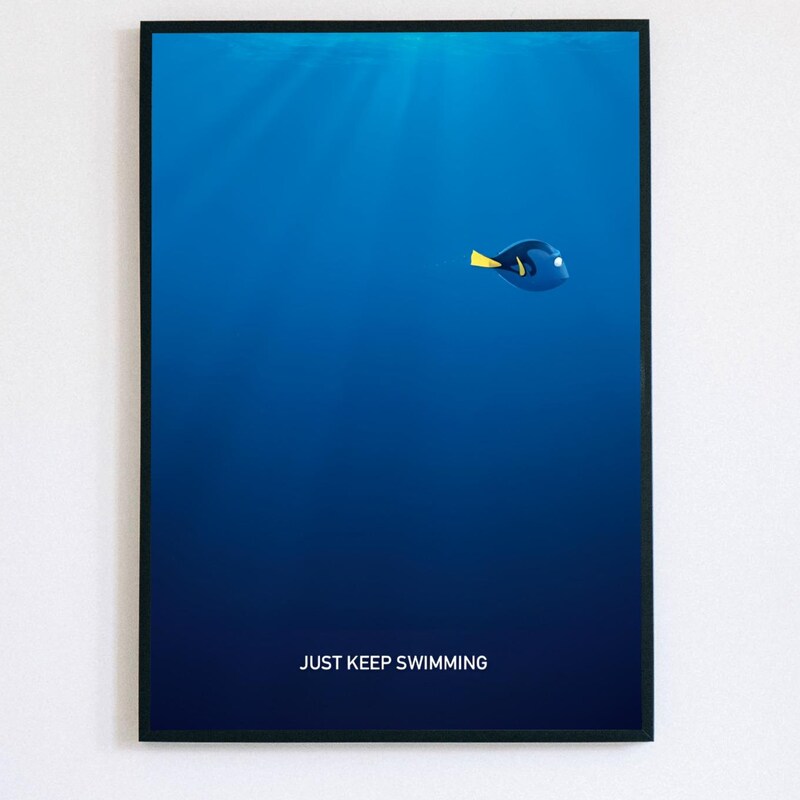 Swimming Quote Poster - Etsy