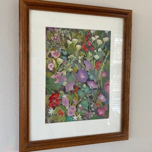 Sebastian Flowers, Tropical Flower Painting, Original Gouache Painting ...