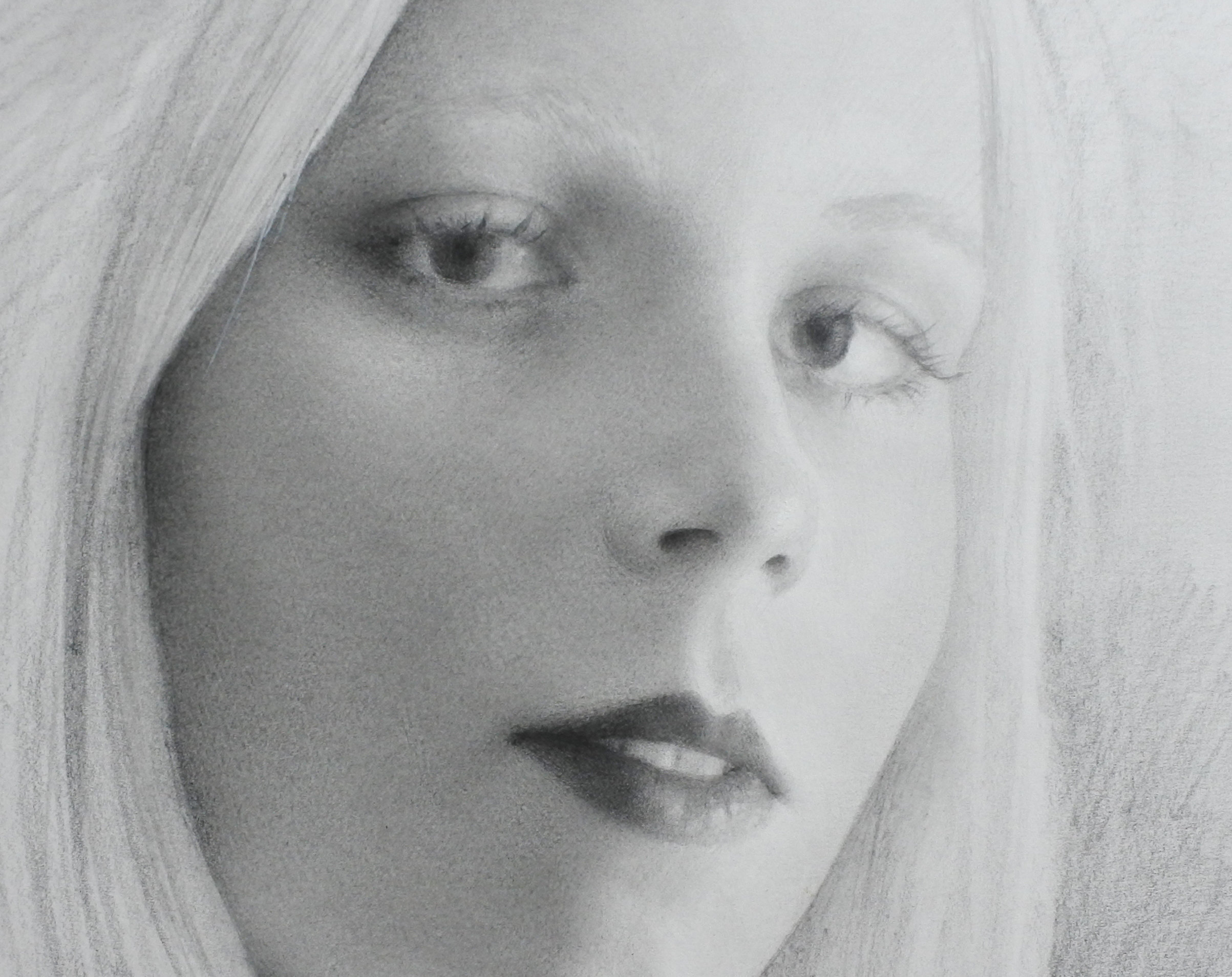 Tegan, Original Pencil Drawing of Blond Beauty Queen, Fine Art ...