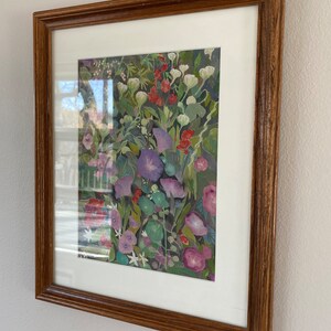Sebastian Flowers, Tropical Flower Painting, Original Gouache Painting ...