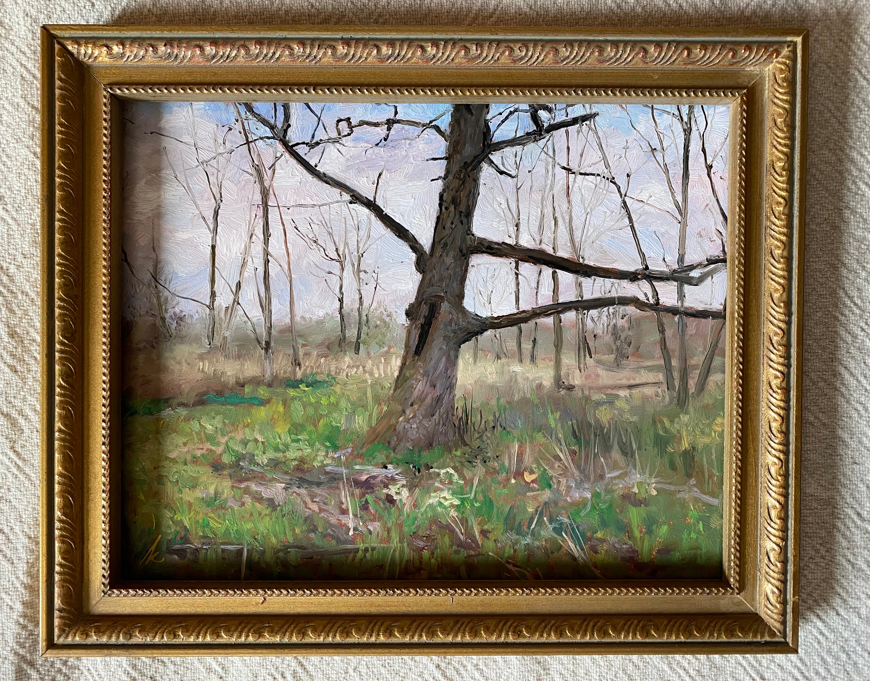 Harbinger, Original Oil Painting of a Tree Announcing Spring is on Its ...