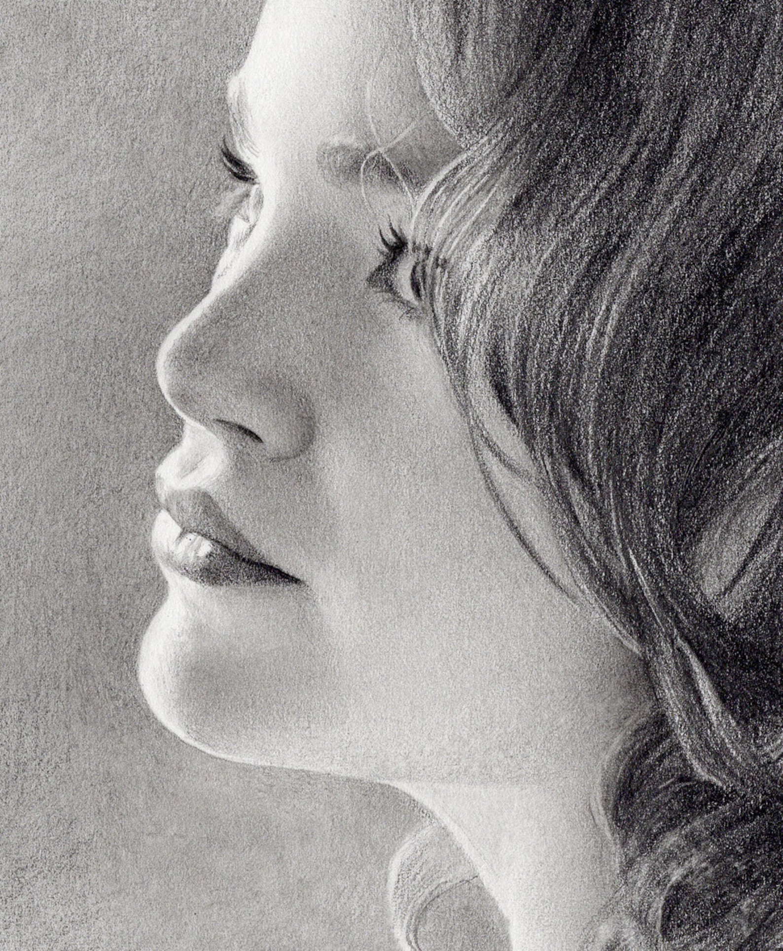 Pencil Drawing of Young Woman, Jackie, Graphite, Delicate and Detailed ...