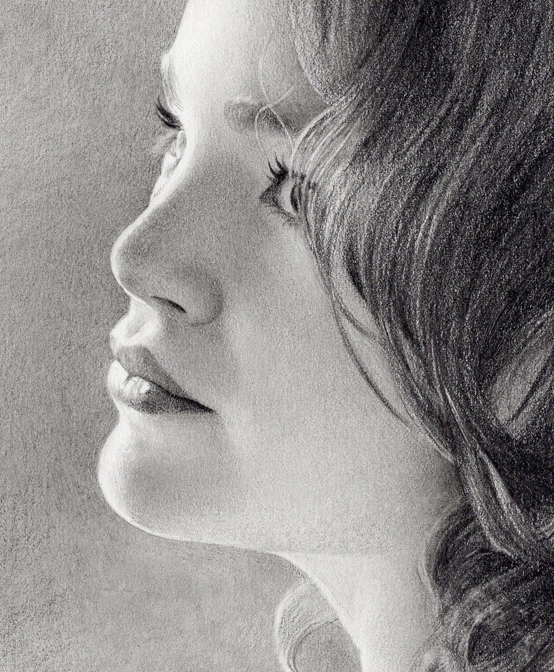Pencil Drawing of Young Woman, Jackie, Graphite, Delicate and Detailed ...