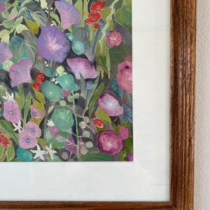 Sebastian Flowers, Tropical Flower Painting, Original Gouache Painting ...