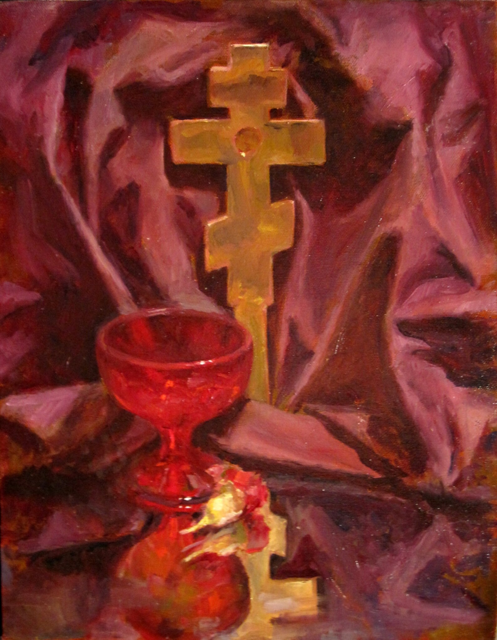 Holy Mysteries, Oil Painting, Oil on Canvas, Religious Art, Communion ...