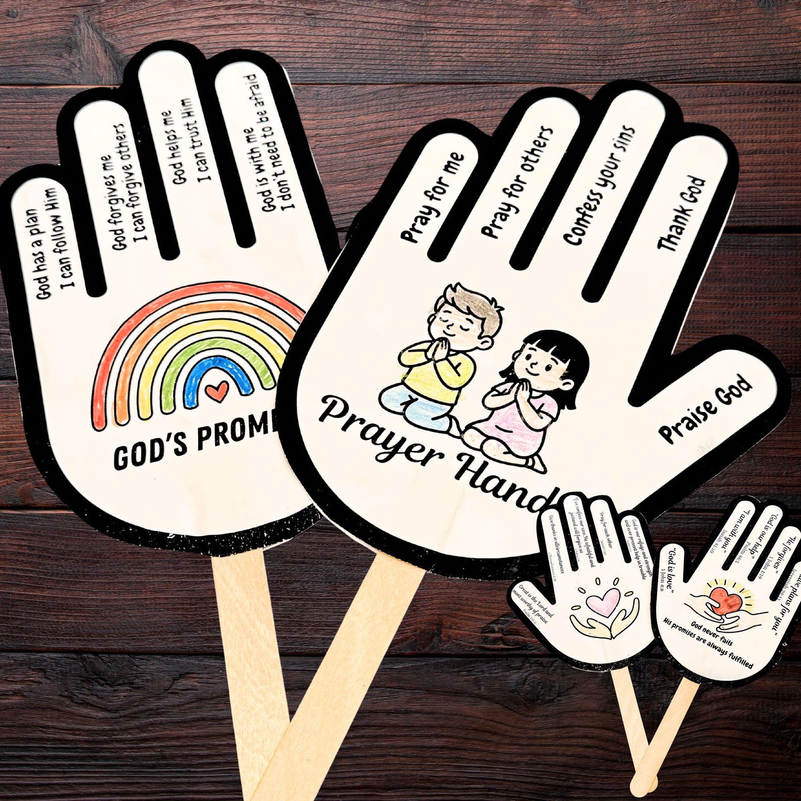 Prayer Hand Fan Craft | God's Promises Kids Printable, Christian ...