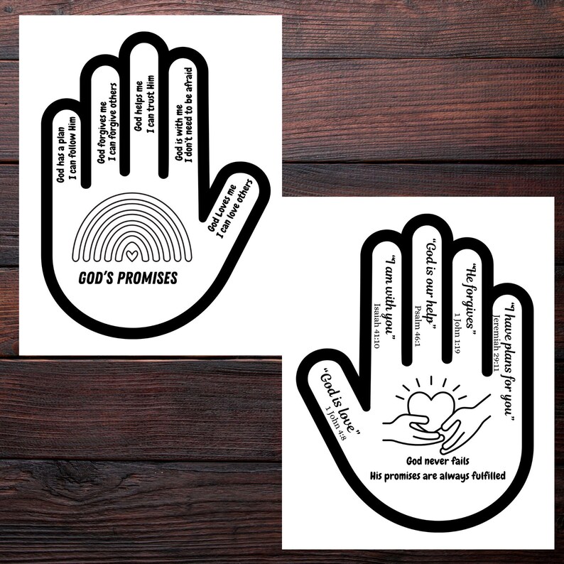 Prayer Hand Fan Craft | God's Promises Kids Printable, Christian ...