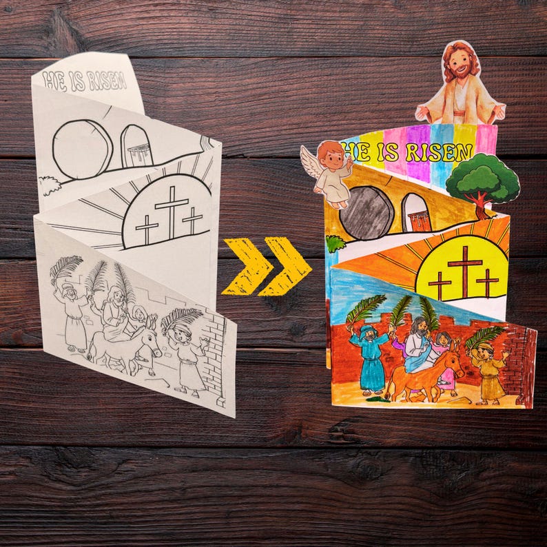 Easter Coloring Page for Kids | Christian Craft for 6-12 Age| Bible ...