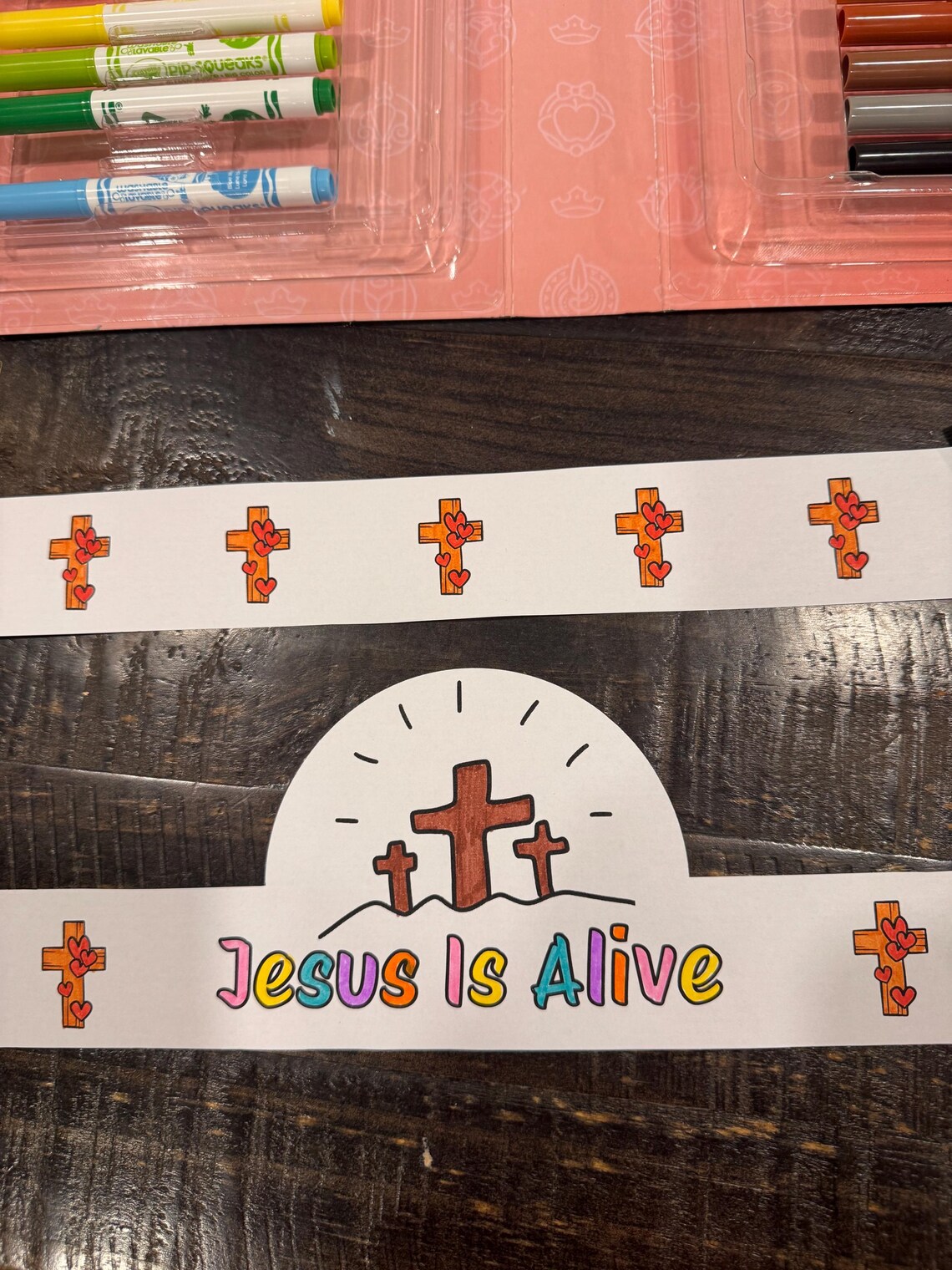 Jesus is Alive Kids Easter Headband Paper Crown Craft Printable Easter ...