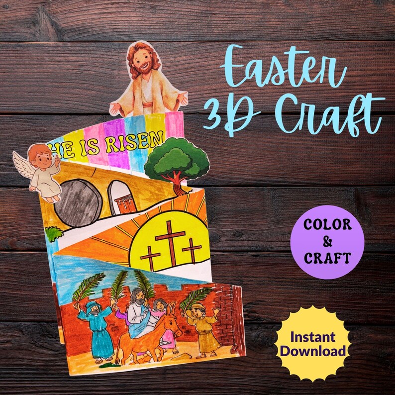 Easter Coloring Page for Kids | Christian Craft for 6-12 Age| Bible ...