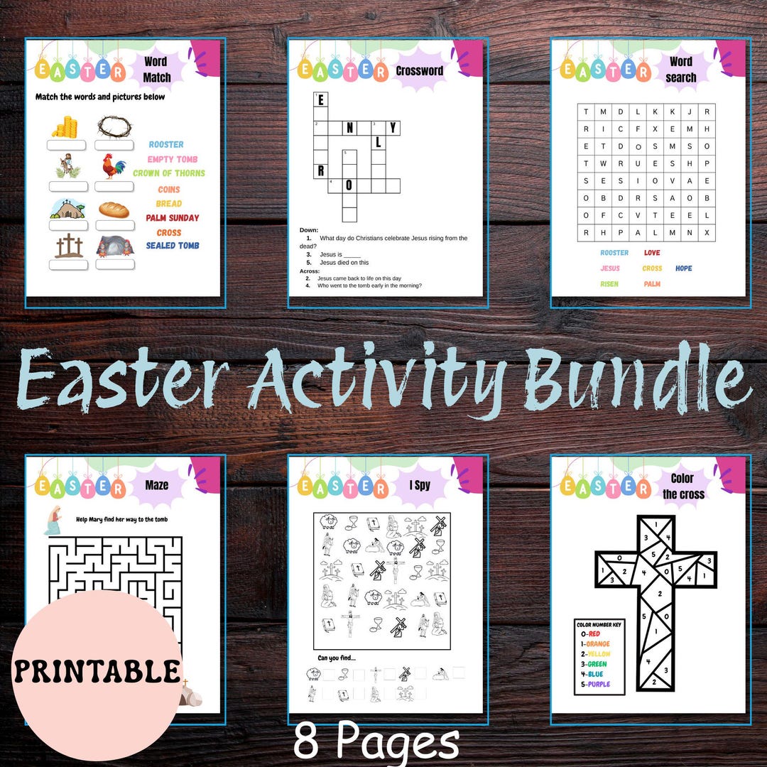 Christian Sunday School Easter Activity Bundle | Kids Games, Sunday ...