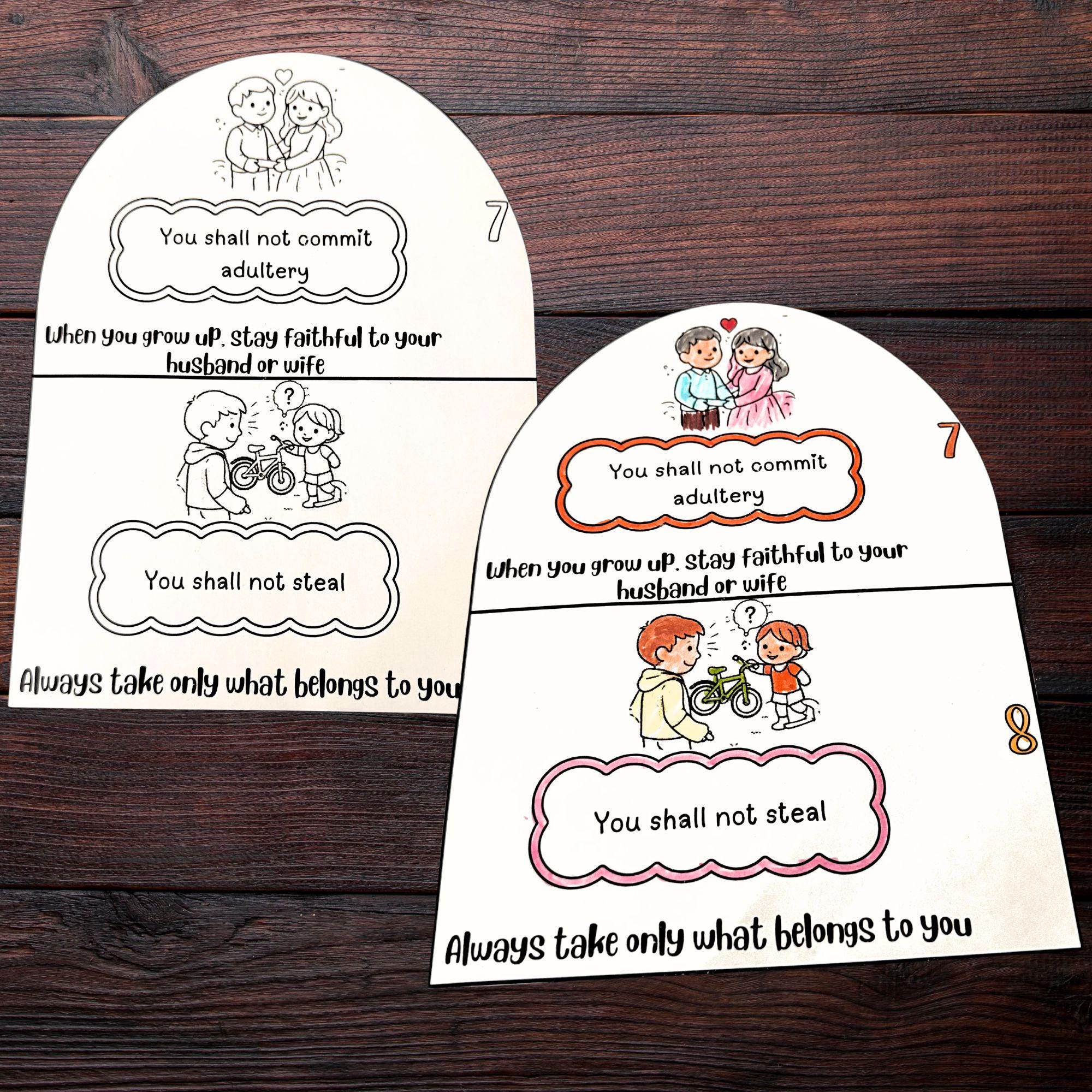 10 Commandments Flip Book Printable | Bible Craft for Kids | Sunday ...