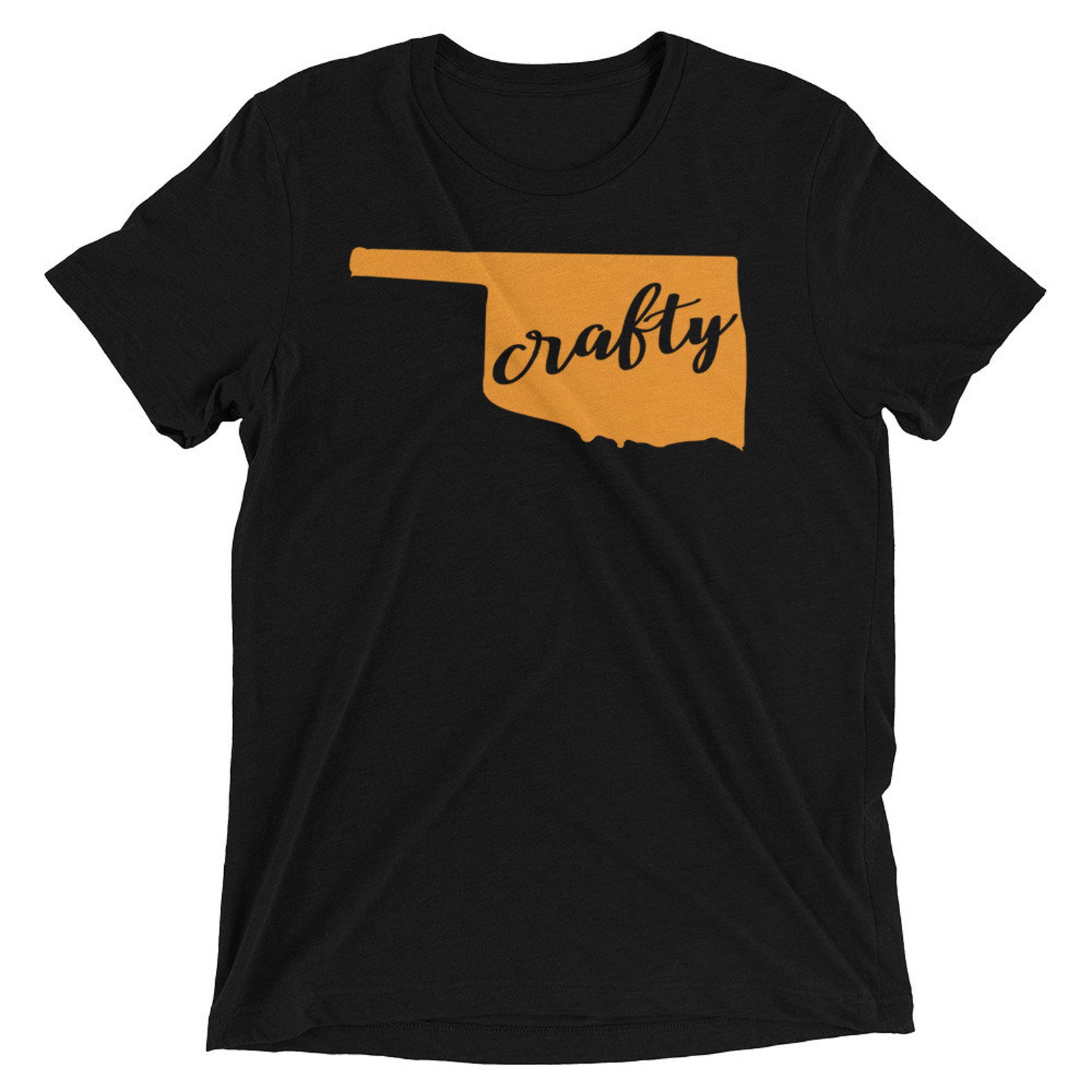Orange Crafty Oklahoman Short Unisex Sleeve T-shirt Cute | Etsy