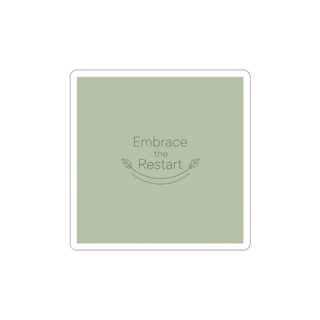 Embrace the Restart Sticker | Reset Checklist, Planner Motivational - Etsy