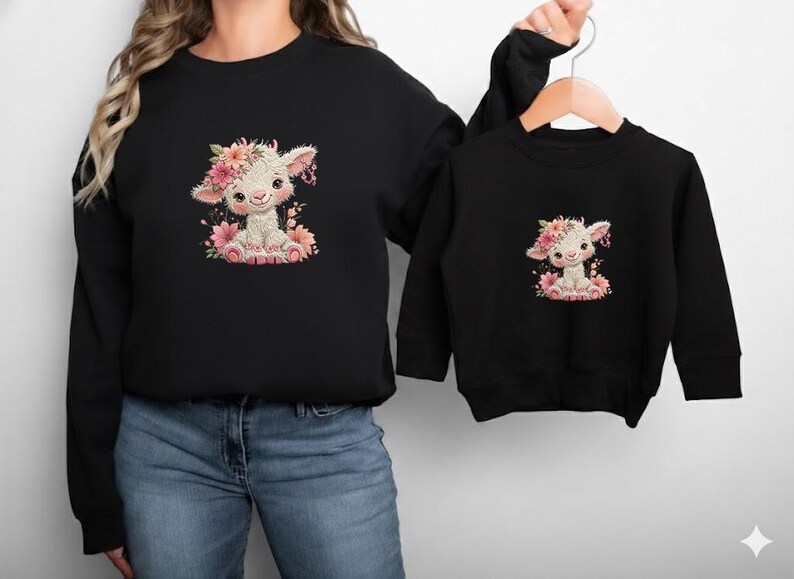 Cute Lamb With Flowers, Baby Sheep Floral Design, Spring Animal ...