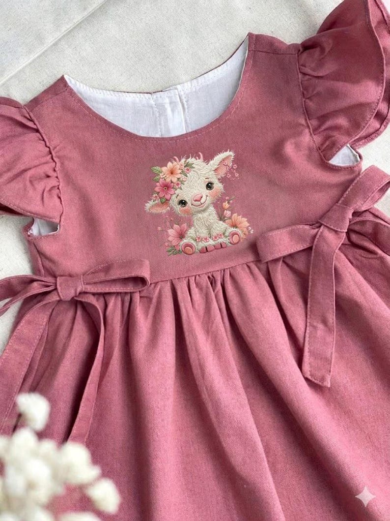 Cute Lamb With Flowers, Baby Sheep Floral Design, Spring Animal ...